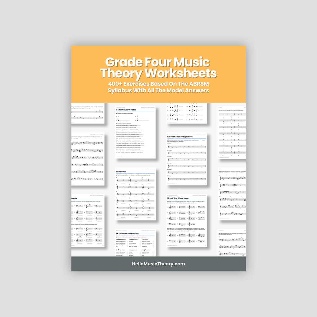 Grade 4 Music Theory Worksheets Pack – Hello Music Theory