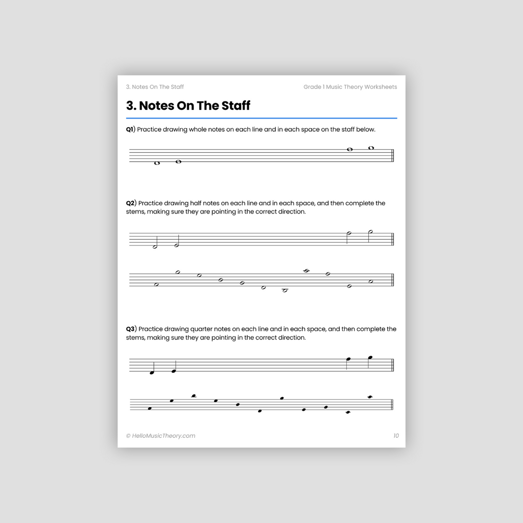 Grade 1 Music Theory Worksheets Pack – Hello Music Theory