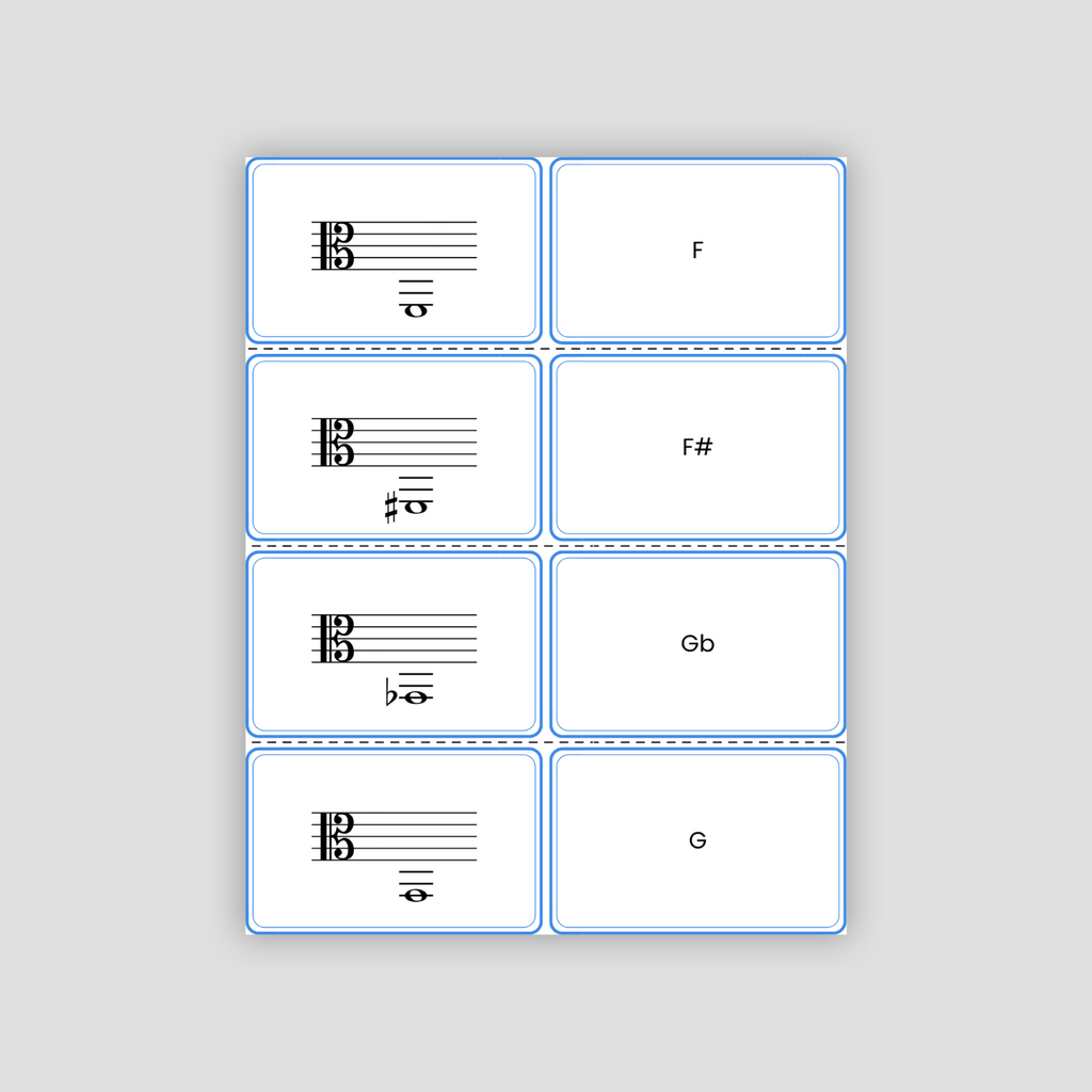 Alto Clef Notes PDF Flashcards – Hello Music Theory